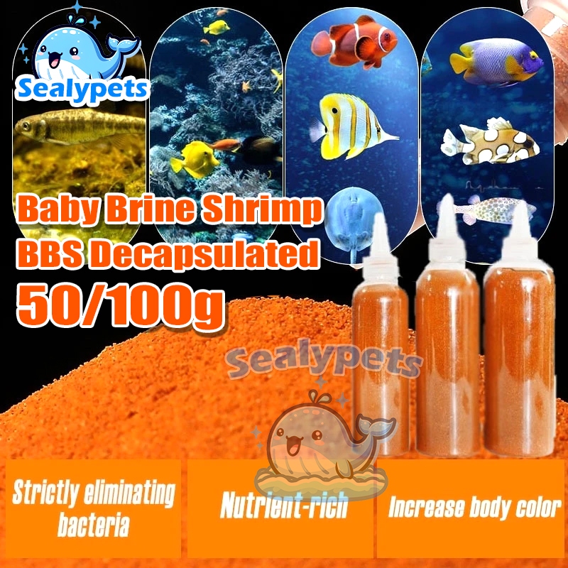 Baby Brine Shrimp Decapsulated BBS Eggs 50/100g Fish food for small ...