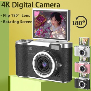 4K HD Digital Camera Flip The Lens 180° Digicam Selfie Vlogging Mini ...