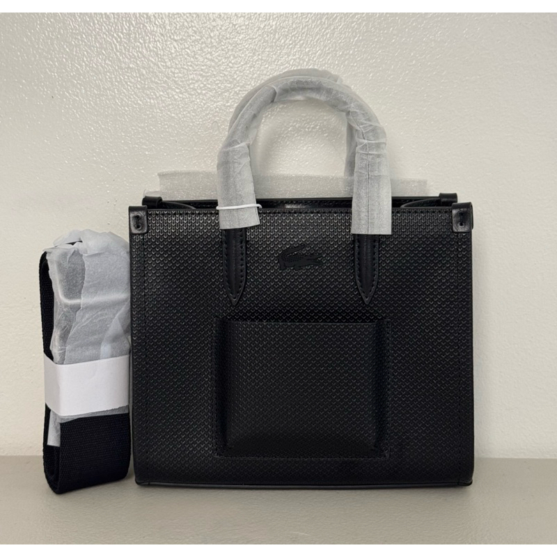 Original and Brand New Lacoste Mini Chantaco Leather Tote | Shopee ...