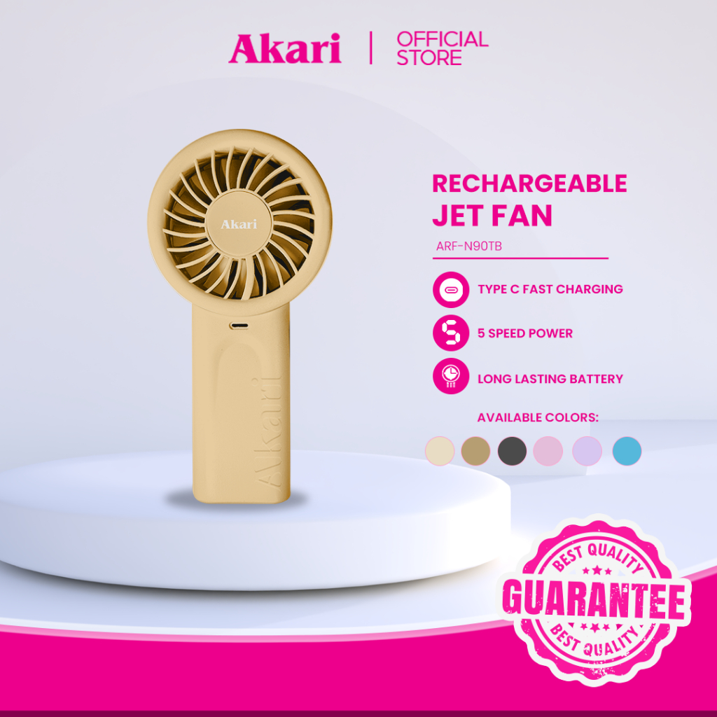 Akari Rechargeable Jet Portable Turbo Fan (5 turbo Speed) | Shopee ...