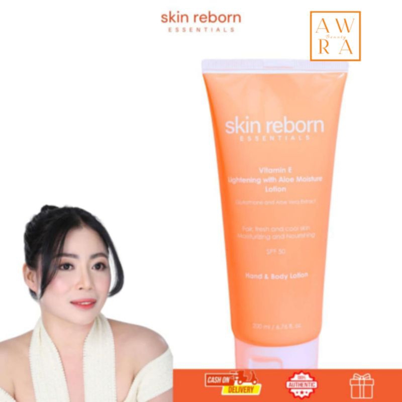SKIN REBORN VITAMIN E LIGHTENING ALOE MOISTURE BODY LOTION Whitening ...