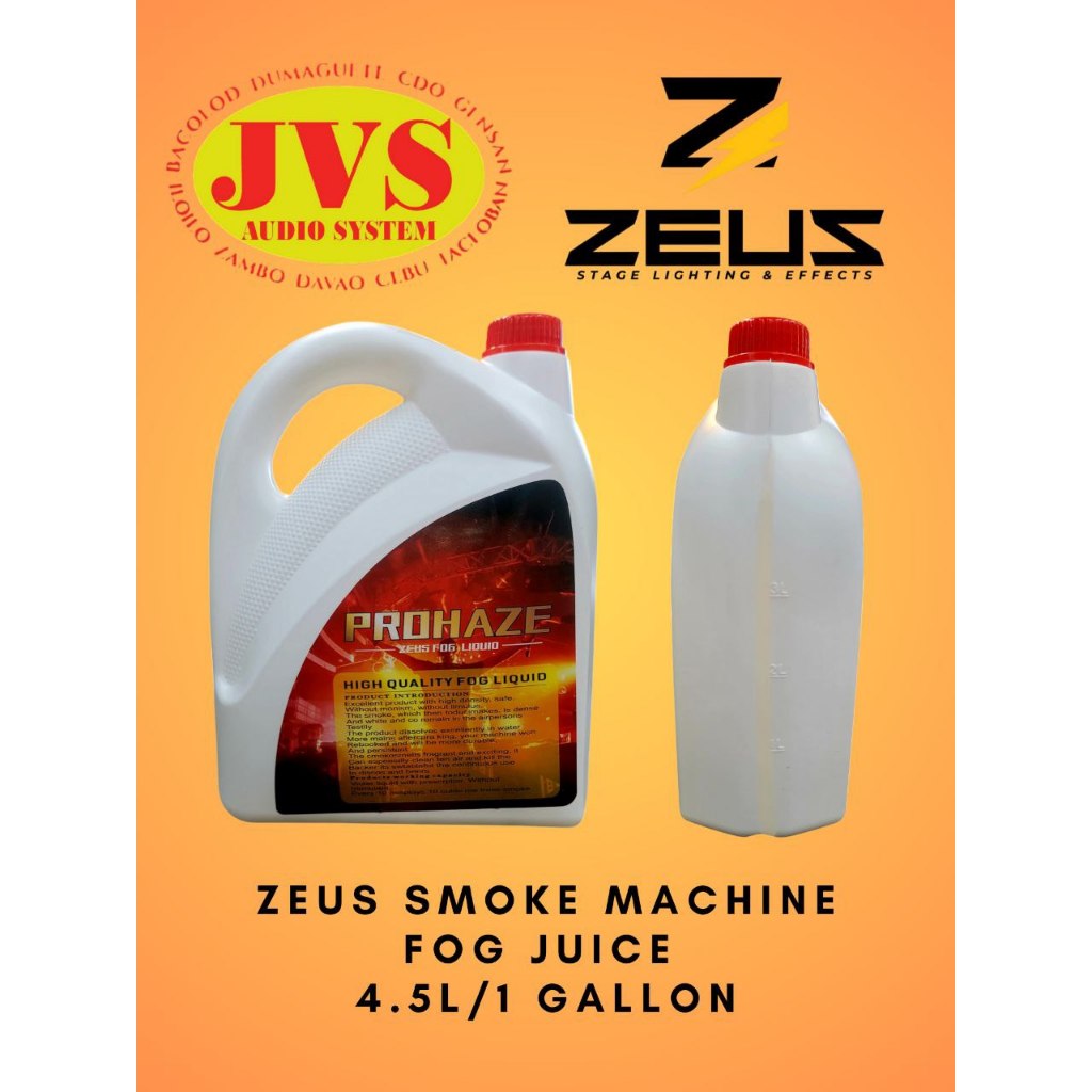 Zeus Smoke Machine Fog Juice 4.5L/1 Gallon | Shopee Philippines