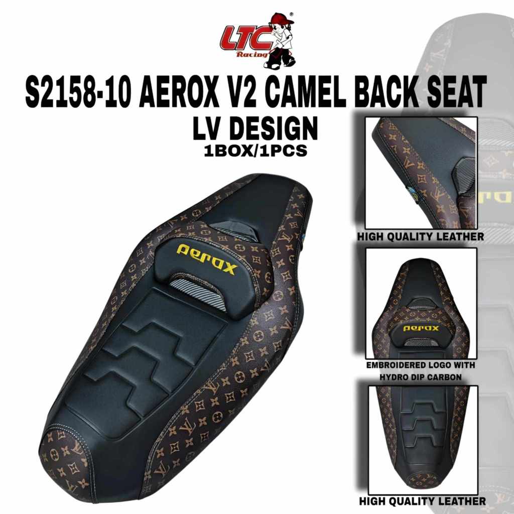 CAMEL BACK SEAT W/DESIGN HIGH-QUALITY LEATHER FOR ( AEROX V2 ) | Shopee ...