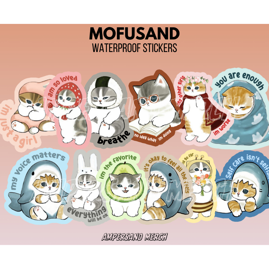&M Mofusand Waterproof Vinyl Stickers | Shopee Philippines