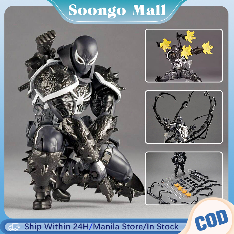 Spiderman Agent Venom PVC Action Figure Movable Collection Yamaguchi ...