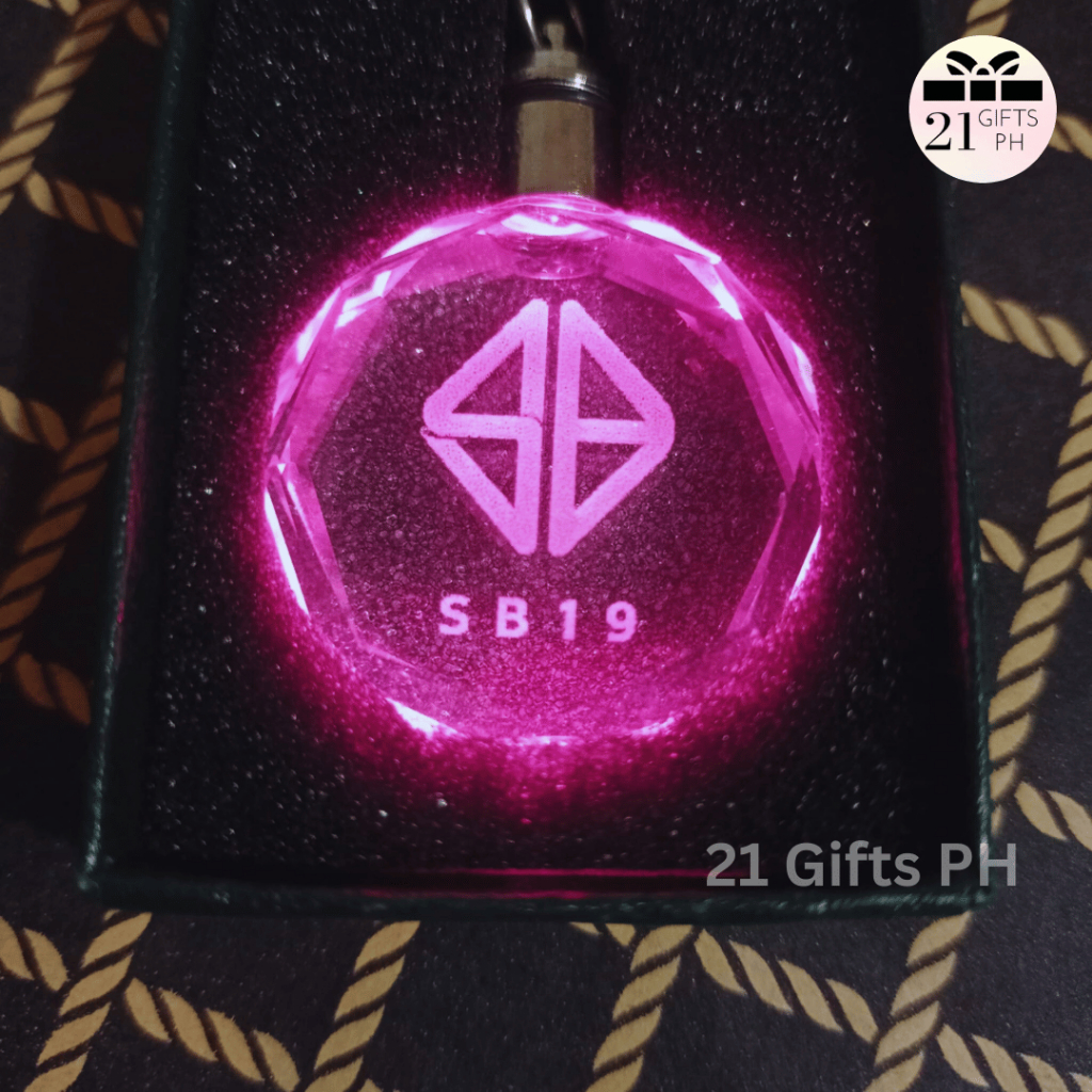 SB19 LED Crystal Keychains with battery and box w/ foam BLOOMS - 16 ...