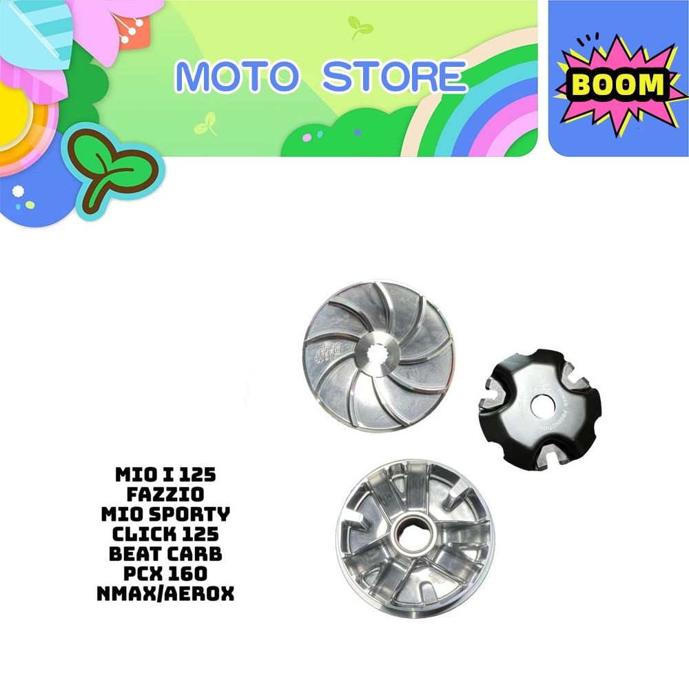 HIRC PULLEY SET FOR NMAX/AEROX/M3/GRAVIS/GEAR/FAZZIO/MSI/MIO/CLICK/BEAT ...