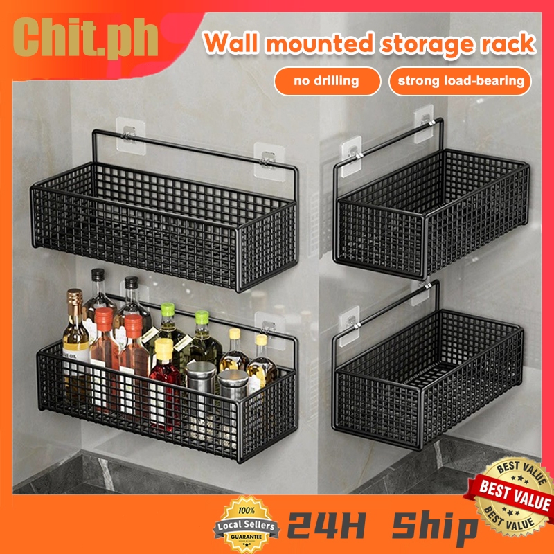 CHIT Kitchen Organizer Rack Wall Shelf Mounted Hanger Spice Storage ...