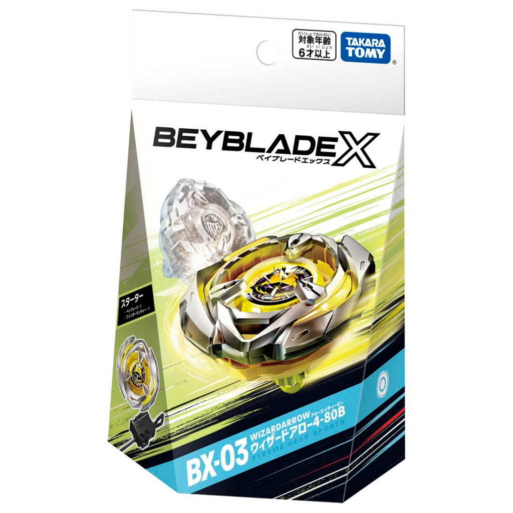 ORIGINAL TAKARA TOMY BEYBLADE X W/ BAN KEE STICKER BX-03 STARTER WIZARD ...