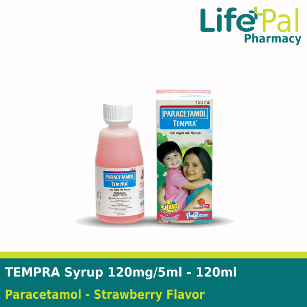 Tempra 120mg/5ml Syrup Strawberry 120ml 1's | Shopee Philippines