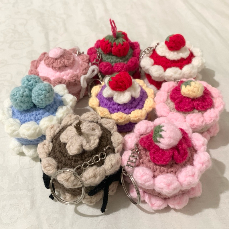 Mini Cake Keychain Crochet | Shopee Philippines