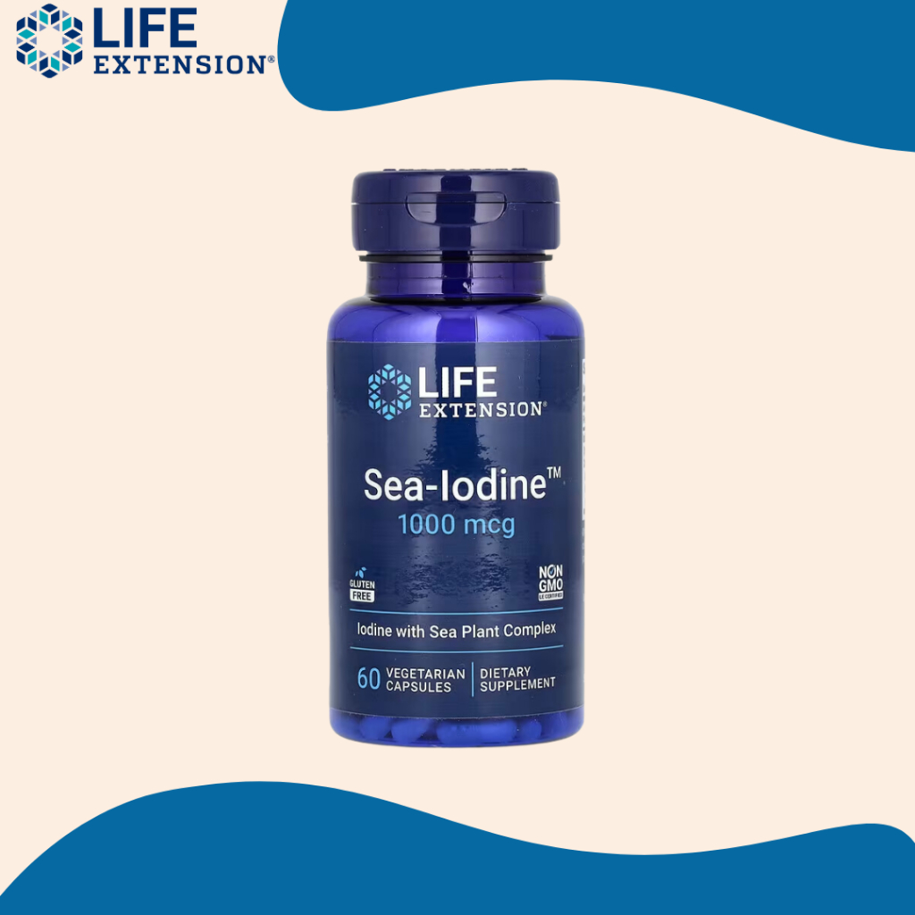 Life Extension, Sea-Iodine, 1,000 mcg, 60 Vegetarian Capsules | Shopee ...