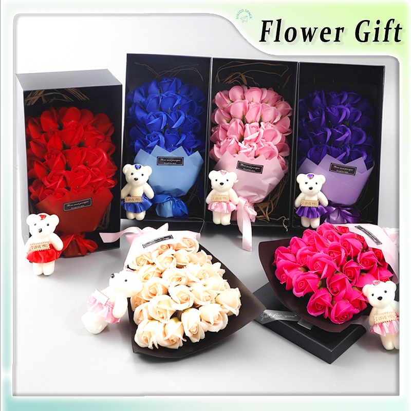 Soap Flower Rose 99 Roses Gift Box Explosive Birthday Gift For ...