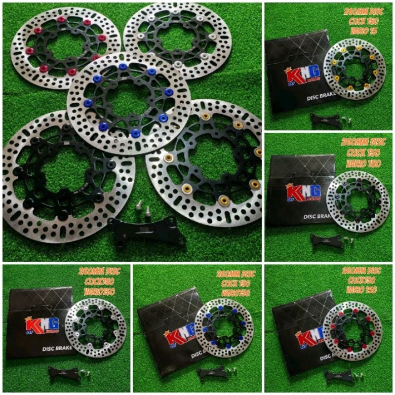 KING DRAG BIG DISC 260MM W/BRACKET FOR CLICK150 /VARIO150 (5HOLES ...