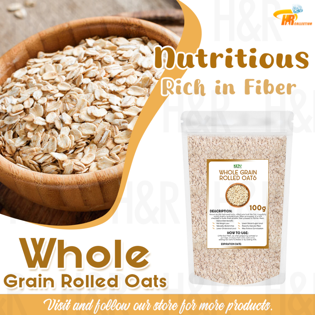 Whole Grain Rolled Oats 100g | Shopee Philippines