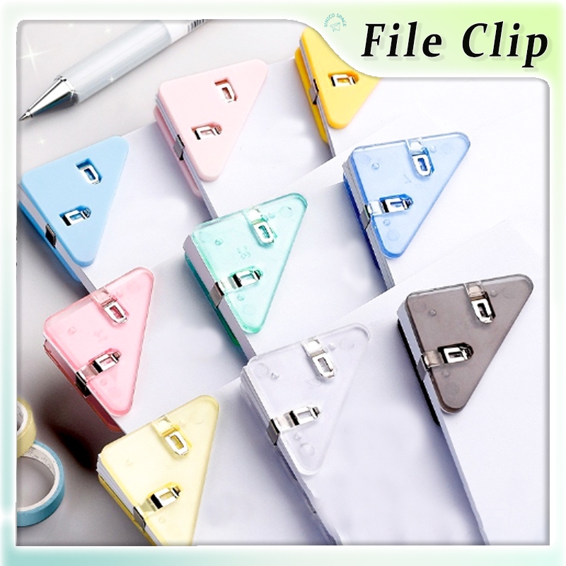 Triangle clip transparent clip Stationery Corner Clip Index Clamp Clip ...
