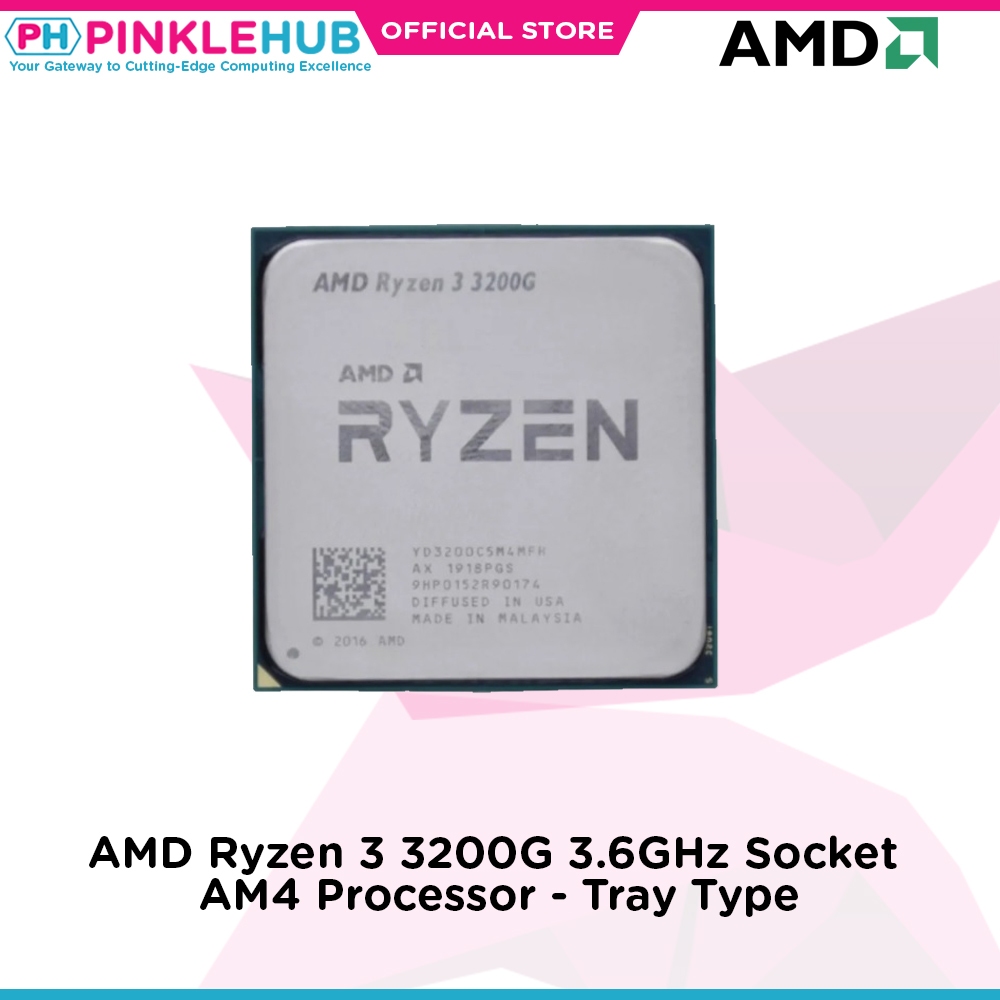 Pinklehub | AMD Ryzen 3 3200G 3.6GHz Socket AM4 Processor - Tray Type ...