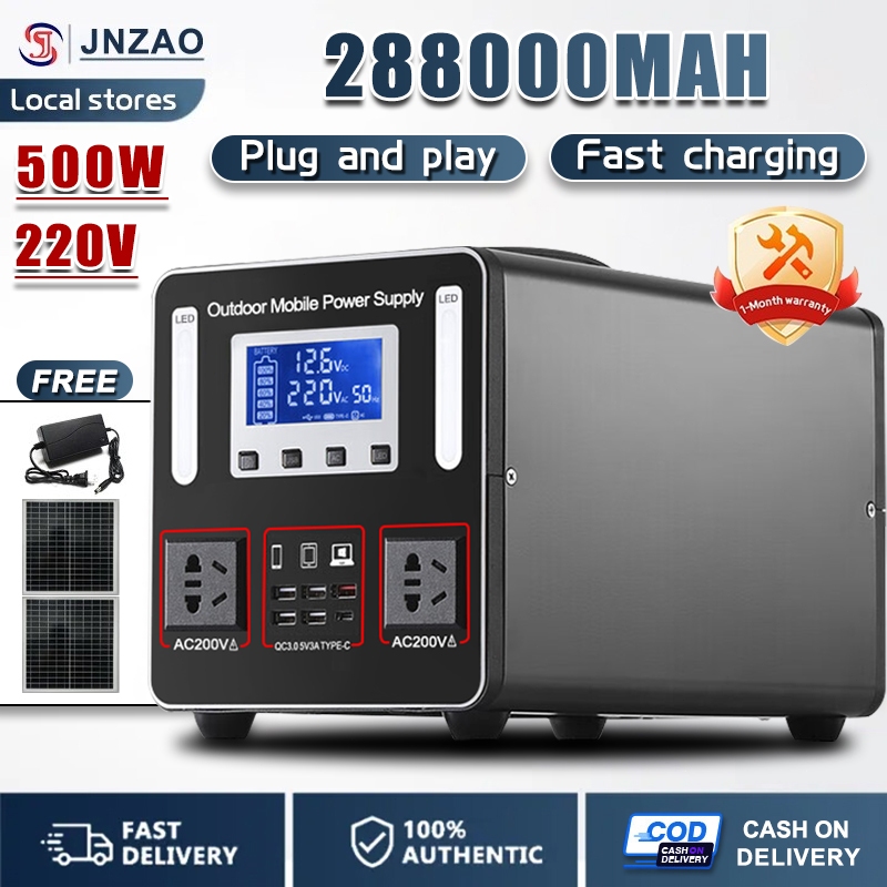 Portable 500W 288000mAh Large Capacity Power Station Fast Charge Mobile ...