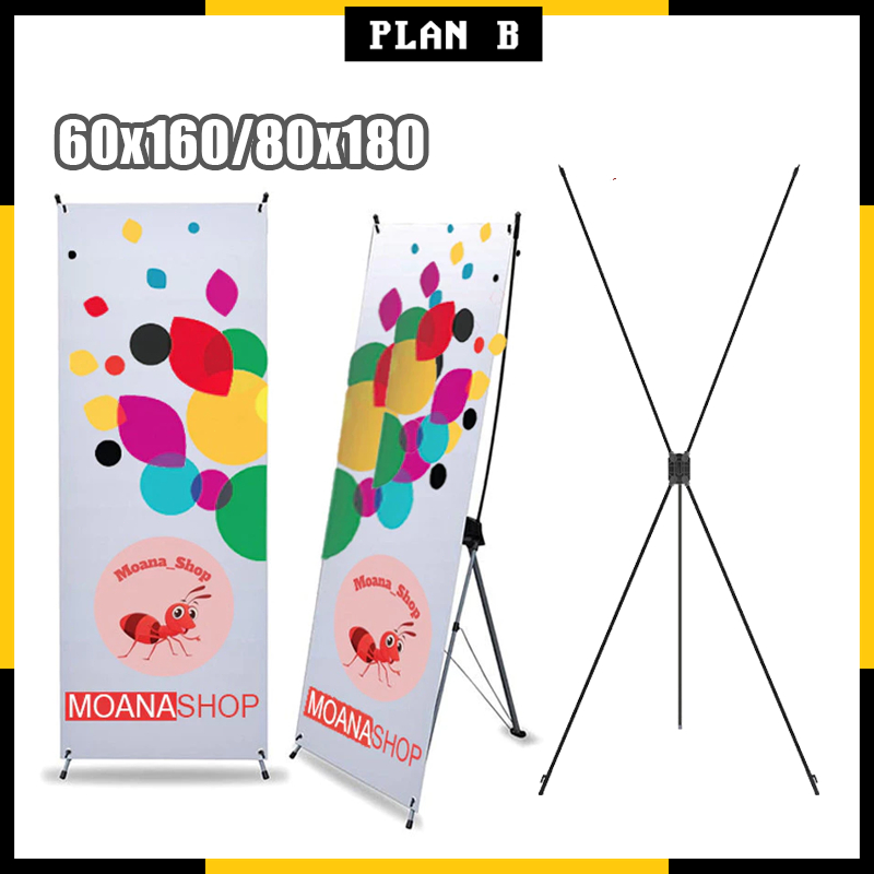 Tripod Collapsible X Stand Banner Display Stand 80x180cm 60x160cm ...