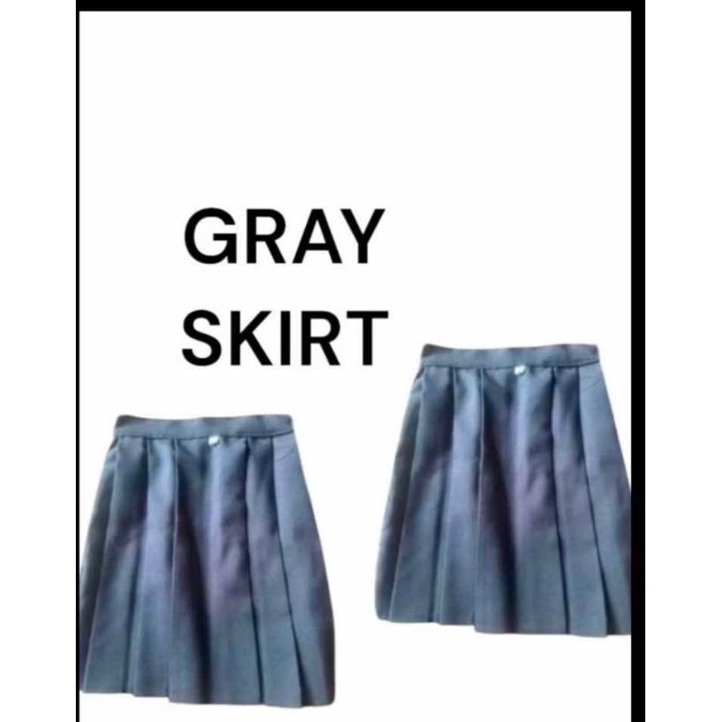 Gray Skirt For School Uniform (Back plits) | Shopee Philippines