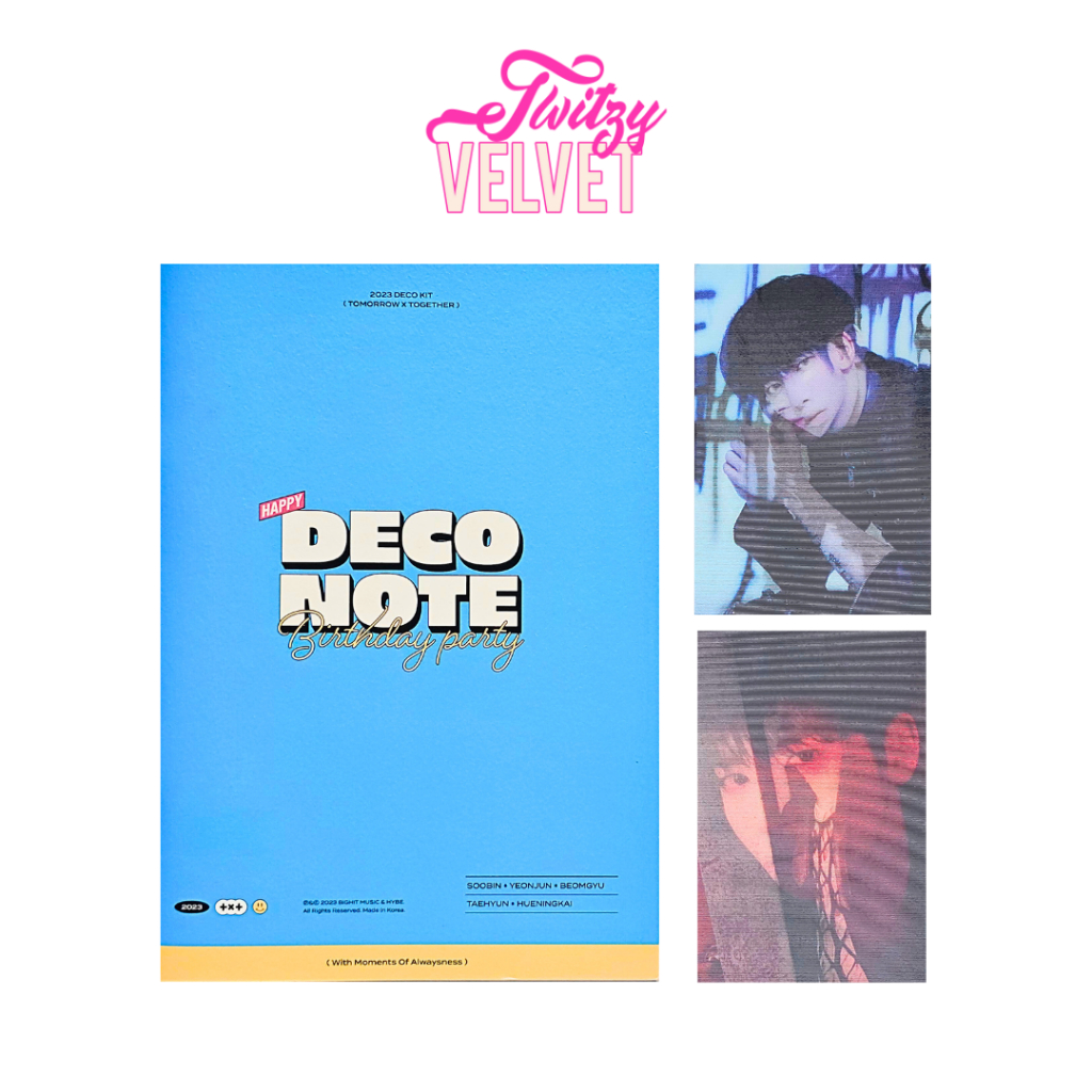 OFFICIAL TXT 2023 Deco Note + Taehyun Lenticular Photocards Minisode 2 ...
