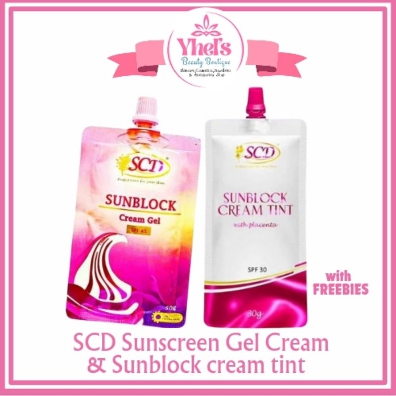 SCD Sunscreen gel & sunblock cream tint sachet 30g | Shopee Philippines