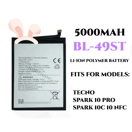 FOR TECNO SPARK 10 PRO SPARK 10C 10 NFC Battery BL-49ST | Shopee ...