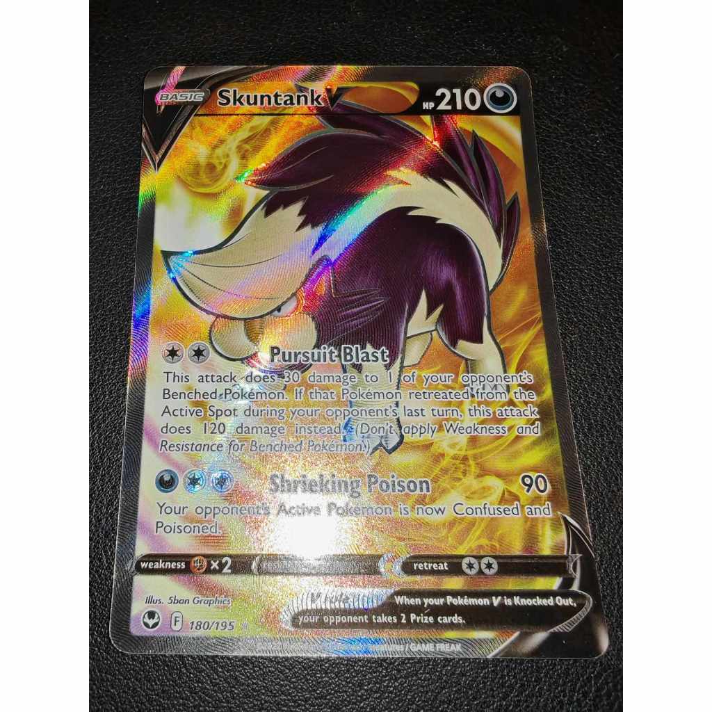 Skuntank V - 180/195 - Full Art Ultra Rare Sword & Shield: Silver Tempest Pokemon TCG | Shopee ...