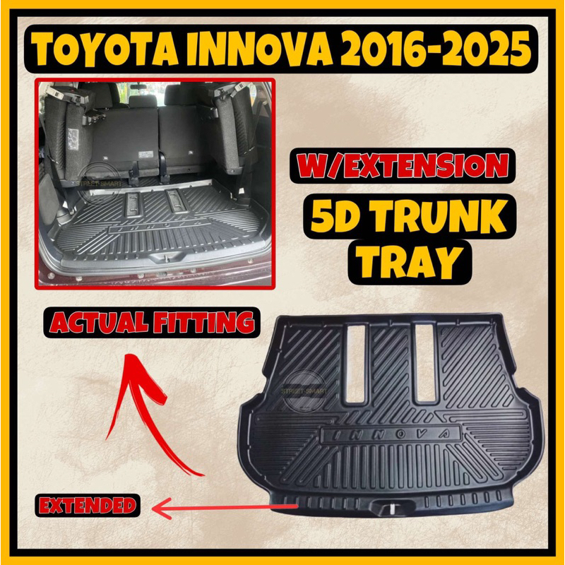 TOYOTA INNOVA 2016-2025 TRUNK TRAY (W/ Extension) | Shopee Philippines