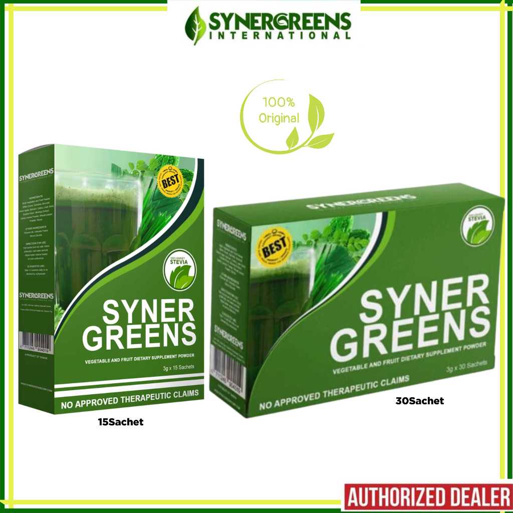 Synergreen Vegetables and Fruit Stevia Food Supplement Powder | Shopee ...
