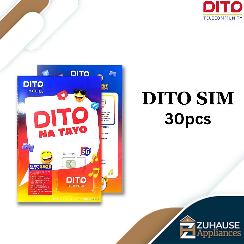 BRAND NEW DITO SIM 30PCS WHOLESALE | Shopee Philippines