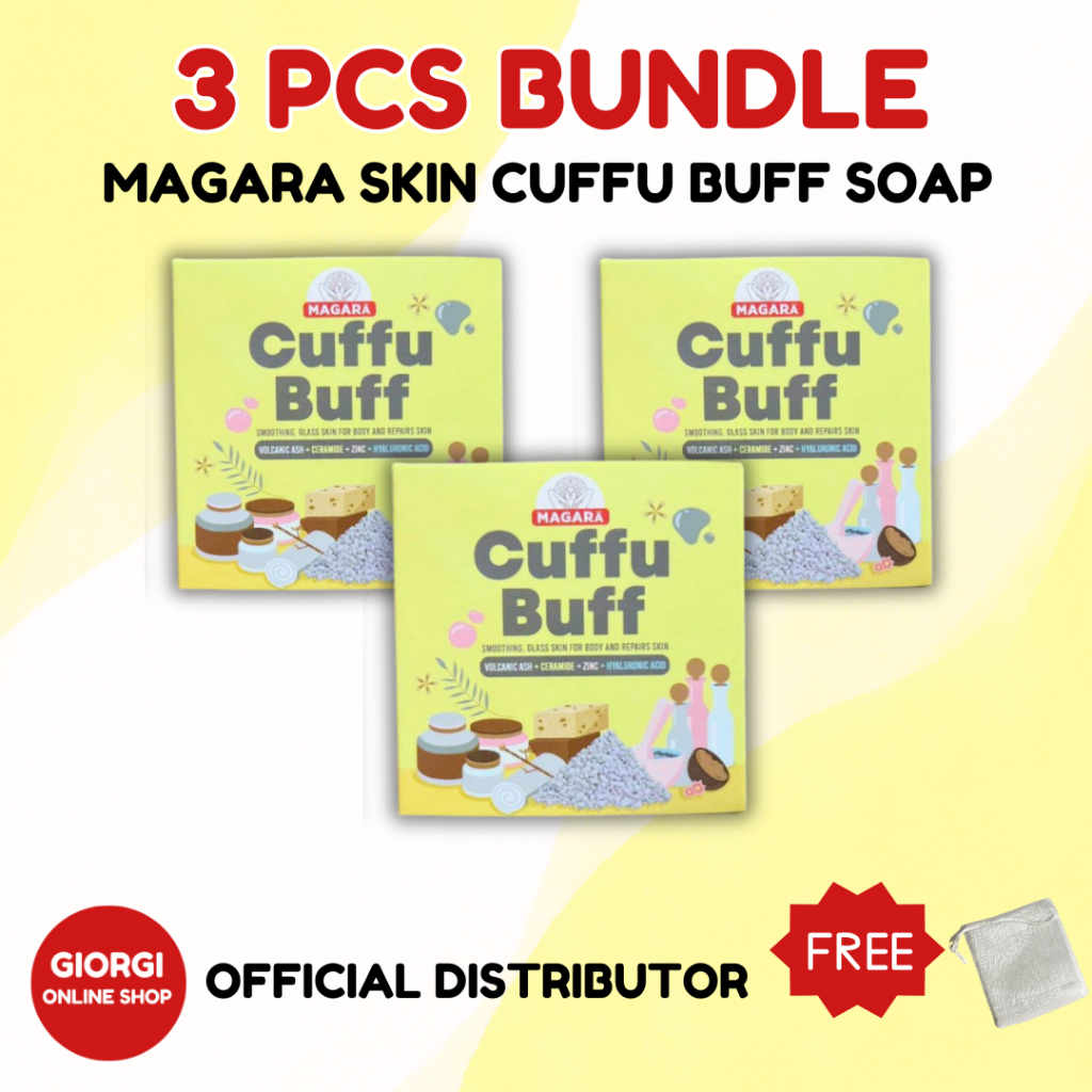MAGARA SKIN Cuffu Buff Soap | 3 PCS | Moisturizing Whitening ...