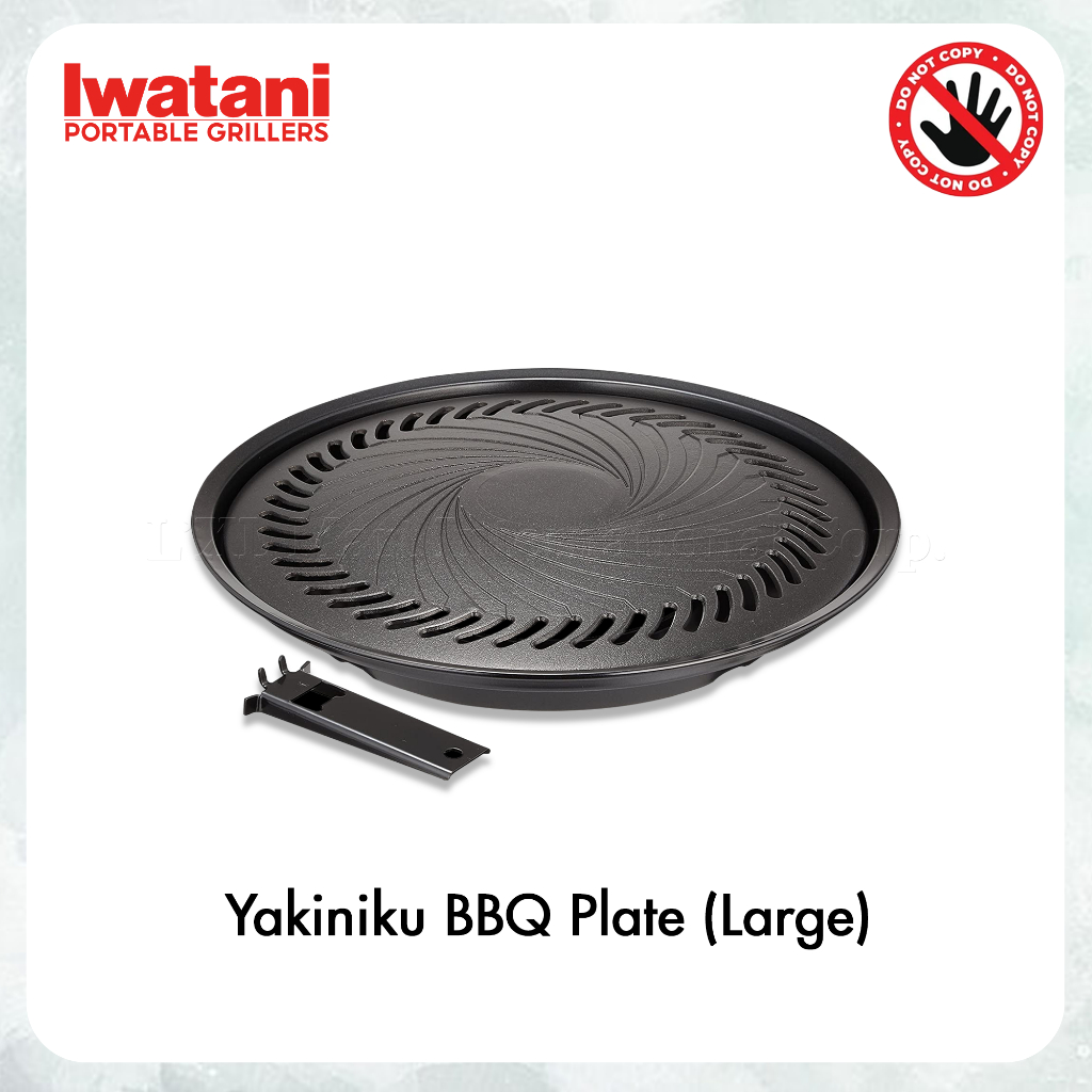 Iwatani Barbecue Plate Large CB-A-YPL Non-stick Coating Die-cast Aluminum Plate With Steel ...