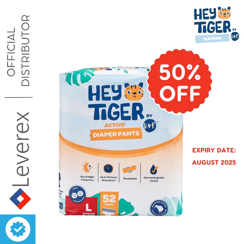 Hey Tiger Pants Diaper | Jumbo Pack | Large | 52pcs | Shopee Philippines