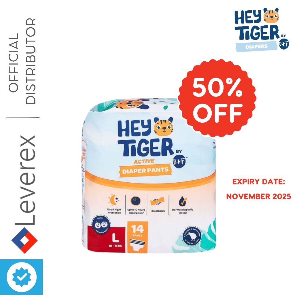 Hey Tiger Pants Diaper | Convenience Pack | Large | 14pcs | Shopee ...