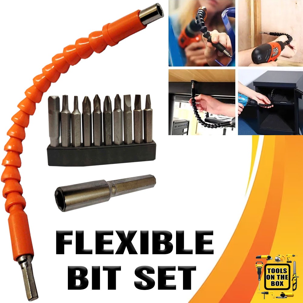 Flexible Bit Extension Kit, Flexible Soft Shaft Extension Screwdriver ...
