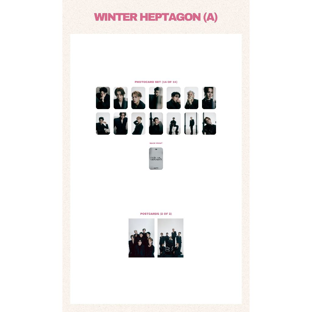 GOT7 'WINTER HEPTAGON' Fanmade Photocard Set | Shopee Philippines