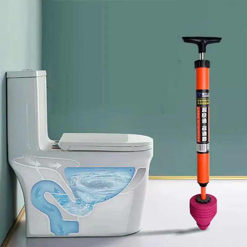 Toilet Cleaner Drain Declogger Air Plunger High Pressure Toilet Plunger ...