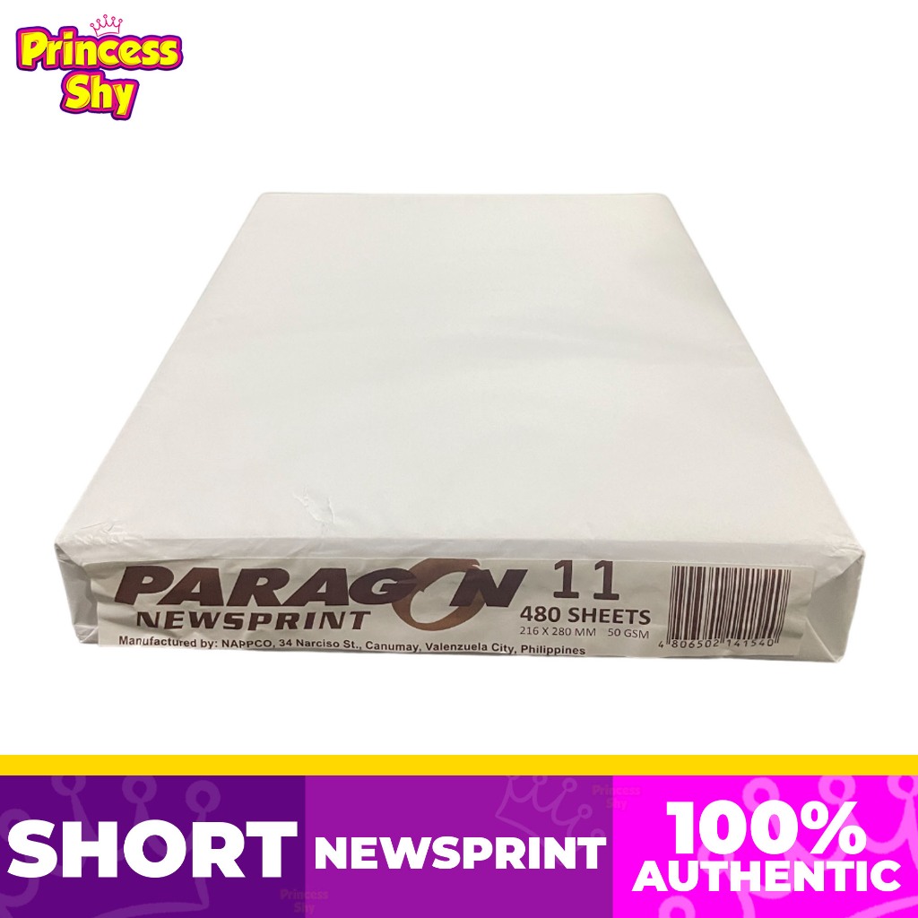 Paragon Newsprint 50 GSM 480 sheets per ream Letter / A4 / Legal ...