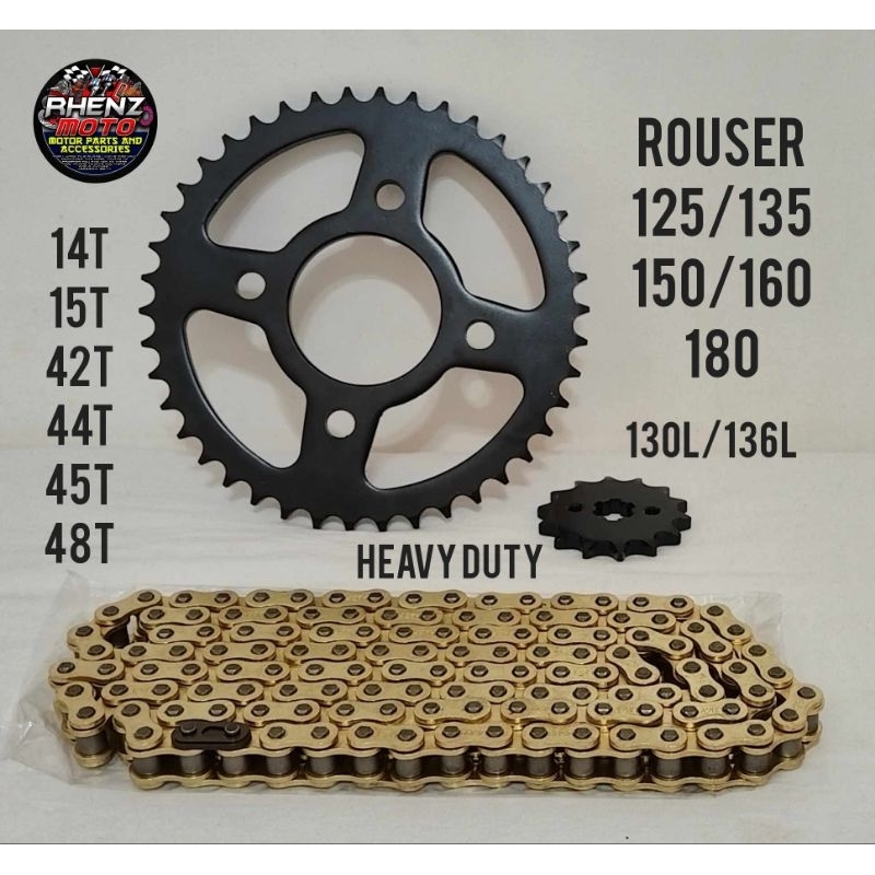 "ROUSER125/160/180"428H GOLD CHAIN JAPAN MADE HYBREED TYPE RUSTPROOF ...