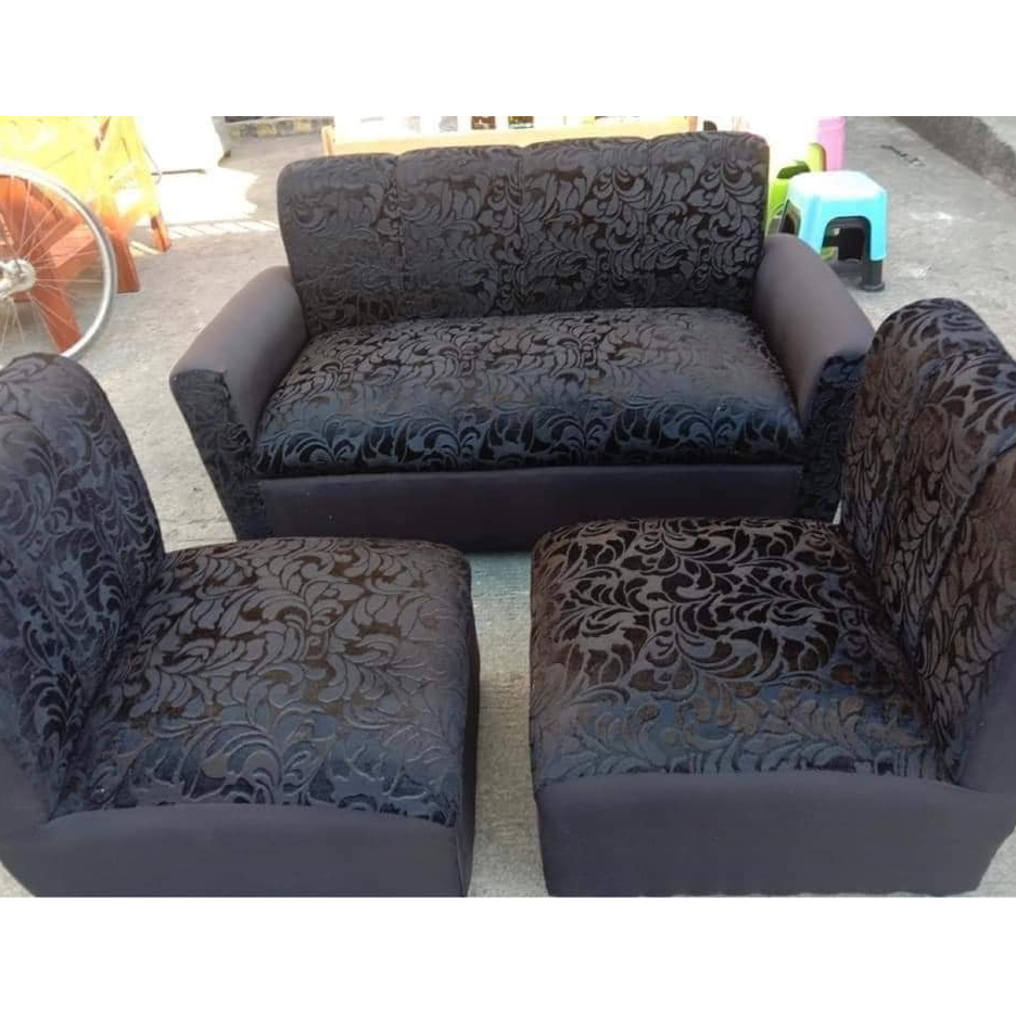 SALA SET BLACK VELVET(FREE DELIVERY NCR ONLY) | Shopee Philippines