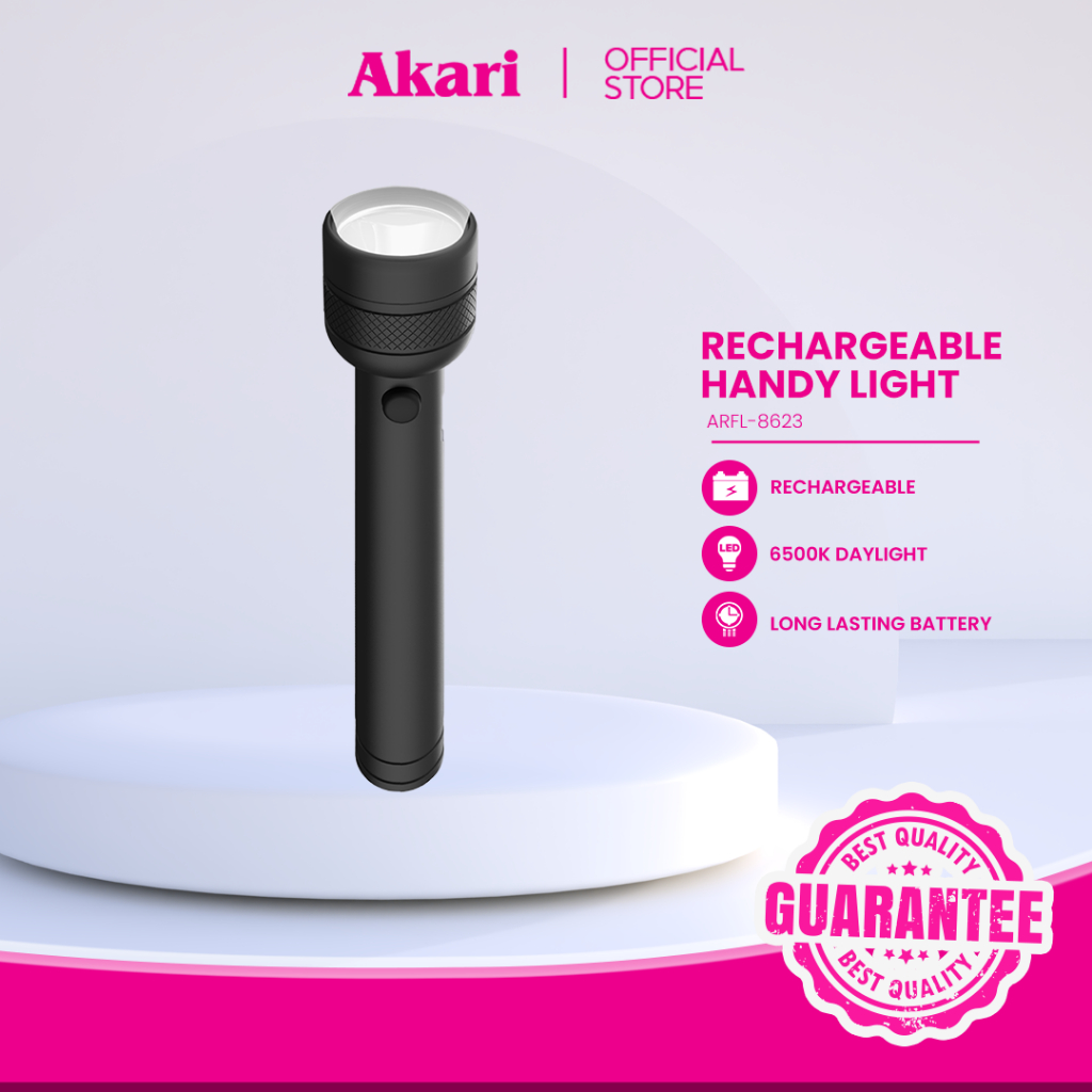Akari Rechargeable Flashlight (ARFL-8623) | Shopee Philippines