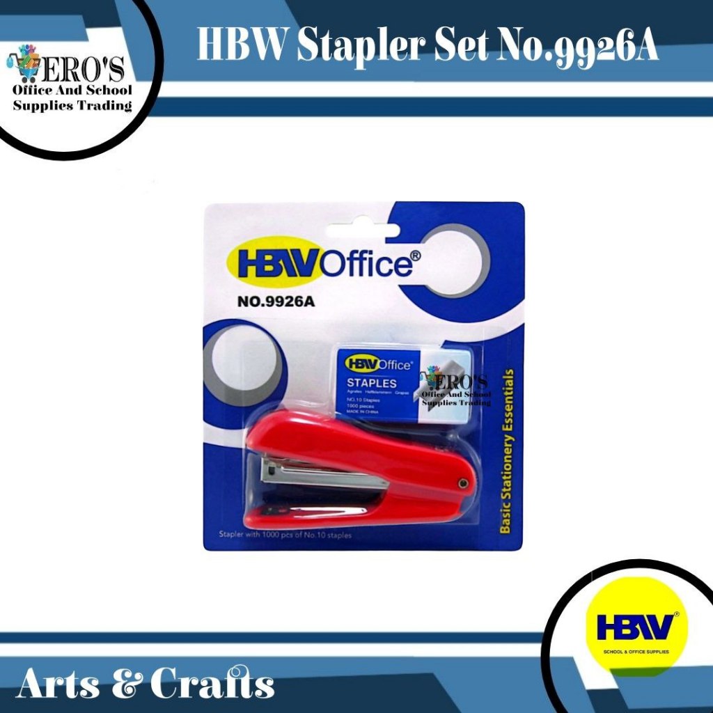 HBW Office Stapler Set w/ Staple Wire #10 (No.9926A) | Shopee Philippines