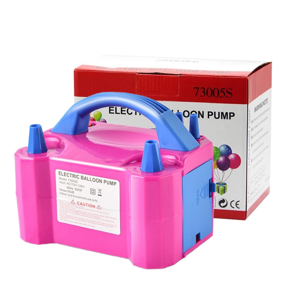 Electric Balloon Pump Double-hole Automatic Pump Pink Double Nozzle ...