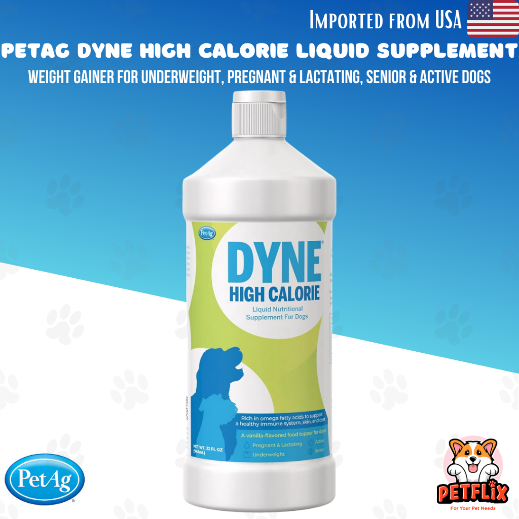 PetAg Dyne High Calorie Weight Gainer Liquid Dog Supplement | Shopee ...