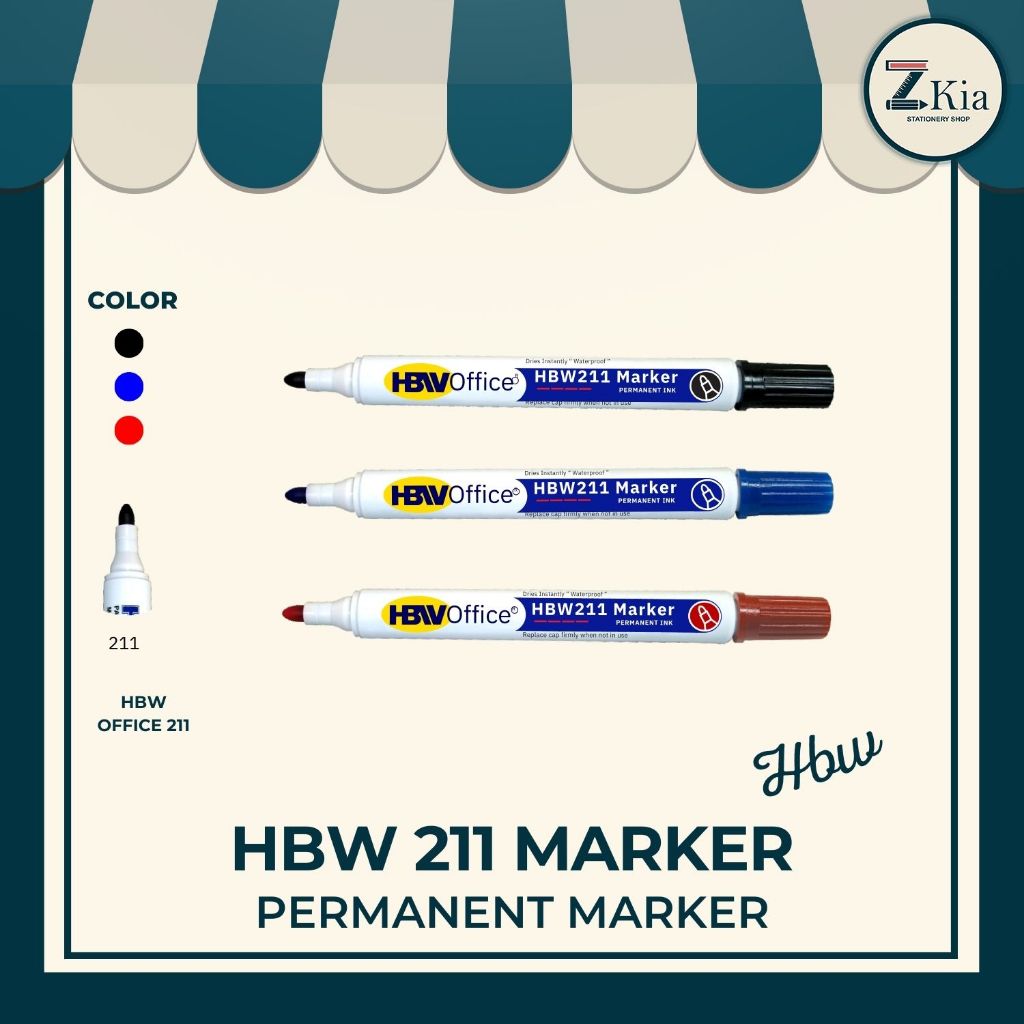 HBW 211 Permanent Marker | Shopee Philippines