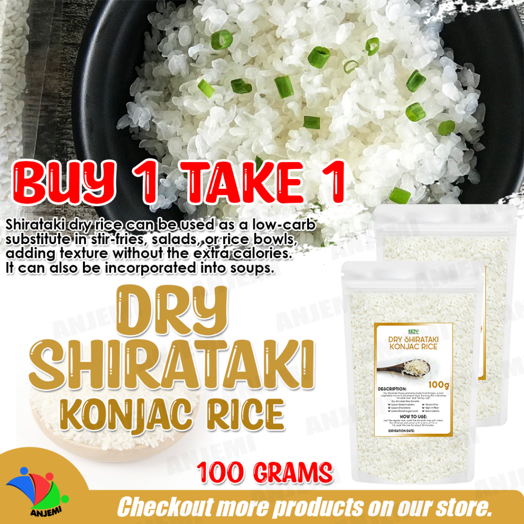 BUY 1 TAKE 1 SHIRATAKI RICE — Dry, Dried, Konjac, Rice Alternative, Low ...