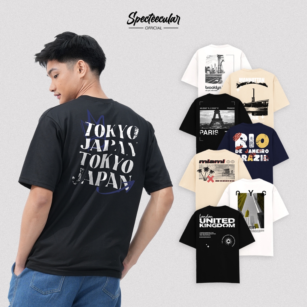 Specteecular Cityscape Oversized Shirt Unisex T Shirt Tshirt Tops Loose ...