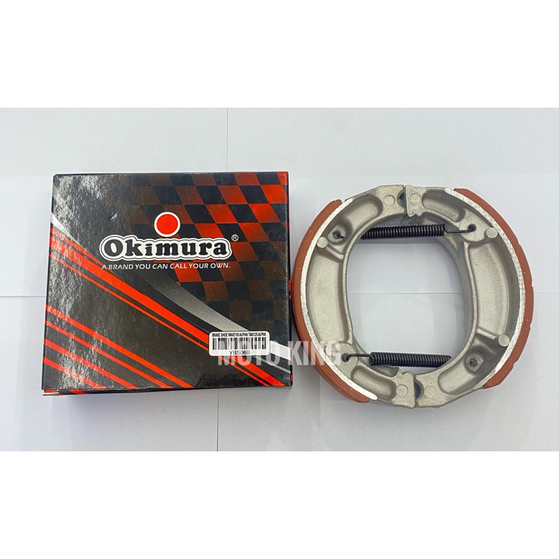 OKIMURA BRAKE SHOE RUBBERIZED WAVE 110 ALPHA/TMX125 ALPHA (YBS06B ...