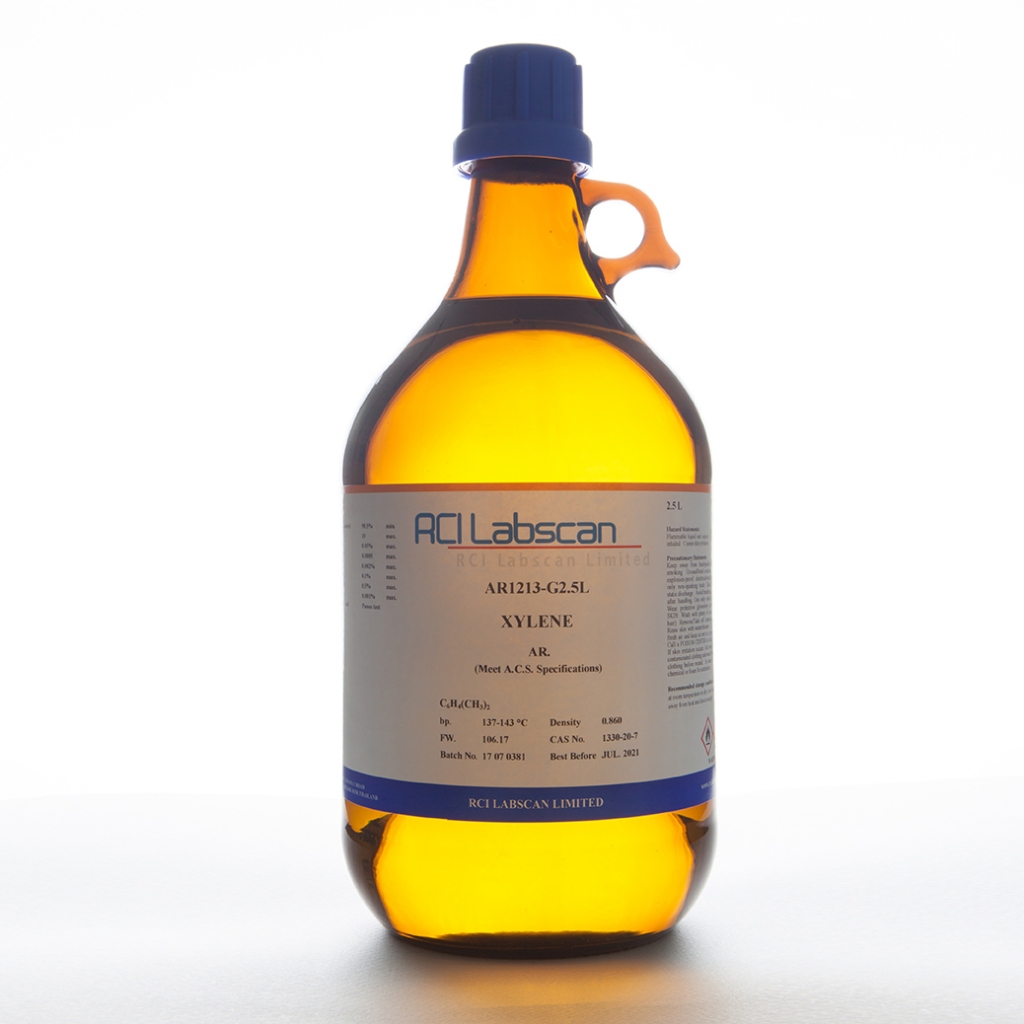 4 bottles/box Xylene AR Laboratory Analytical Reagent 2.5L RCI Labscan ...